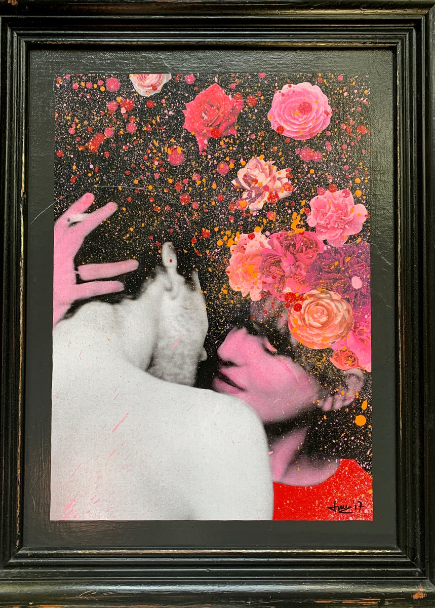 Daydreaming Again - Mixed Media Original Collage artwork on board by J ...