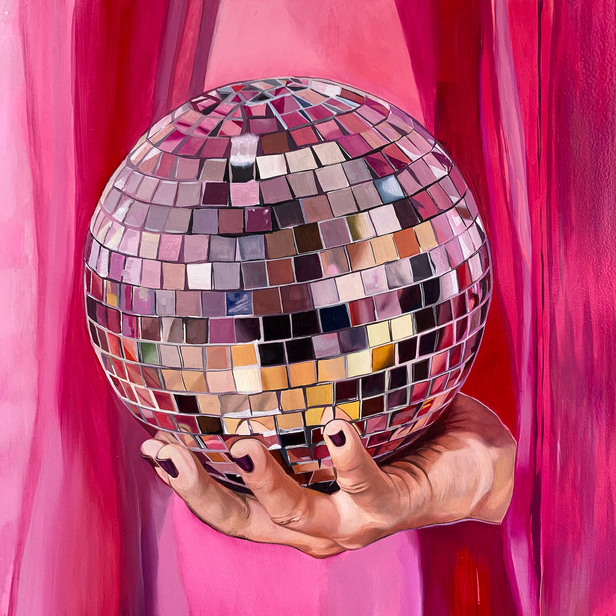 "Disco ball" Original Oil Painting by Amanda Mulquiney-Birbeck ...