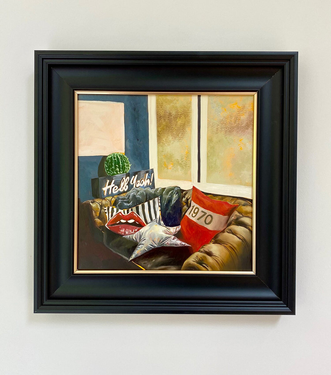 "Hell Yeah" Framed Original Oil Painting - by Amanda Mulquiney-Birbeck ...