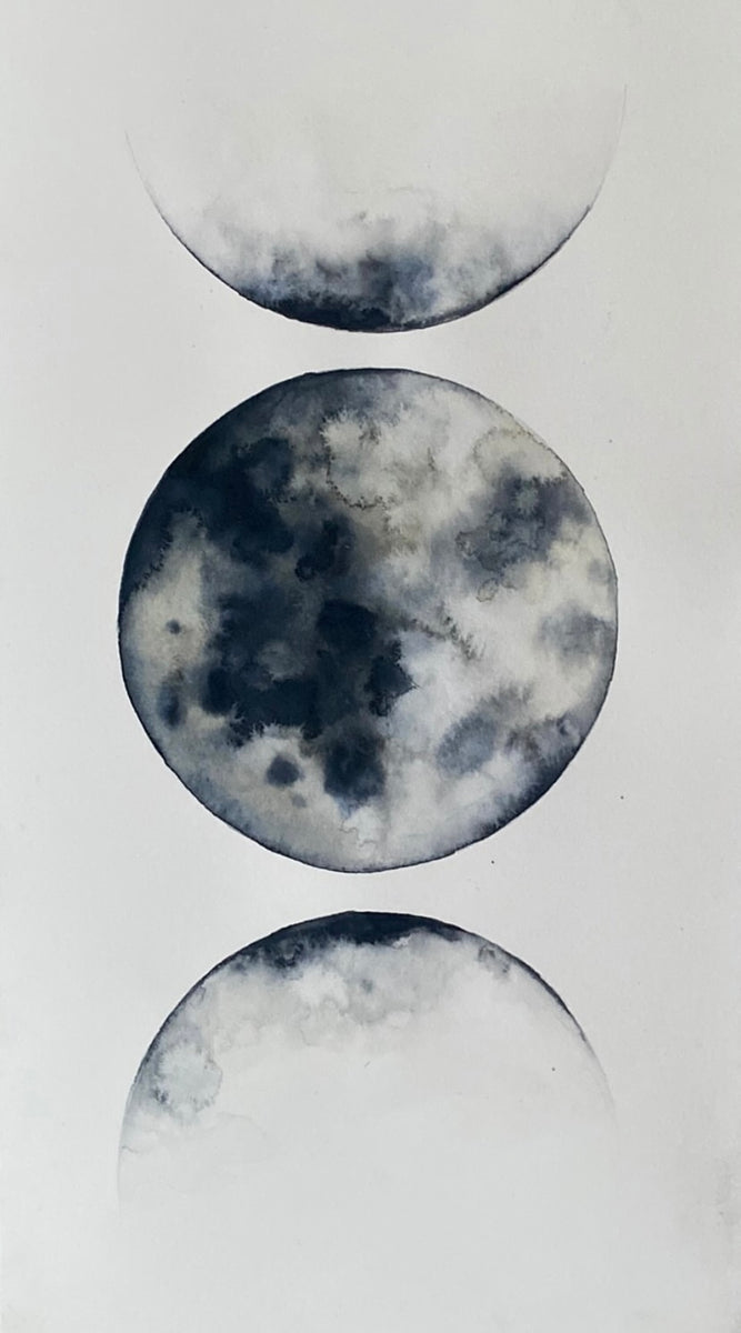 "Moon phase" Original Watercolour Painting - by Sian Jordan ...