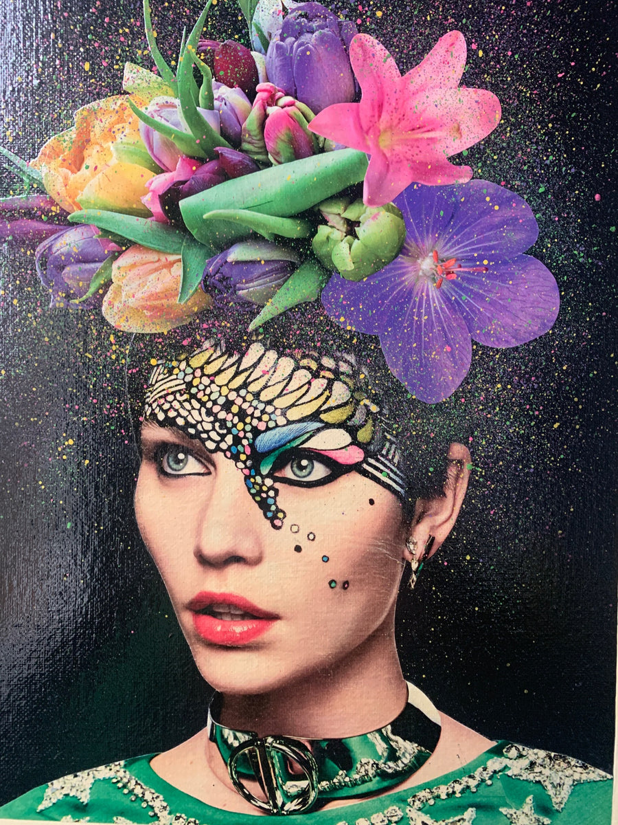 Stardust - Original Collage artwork on canvas board by Janine Wing ...