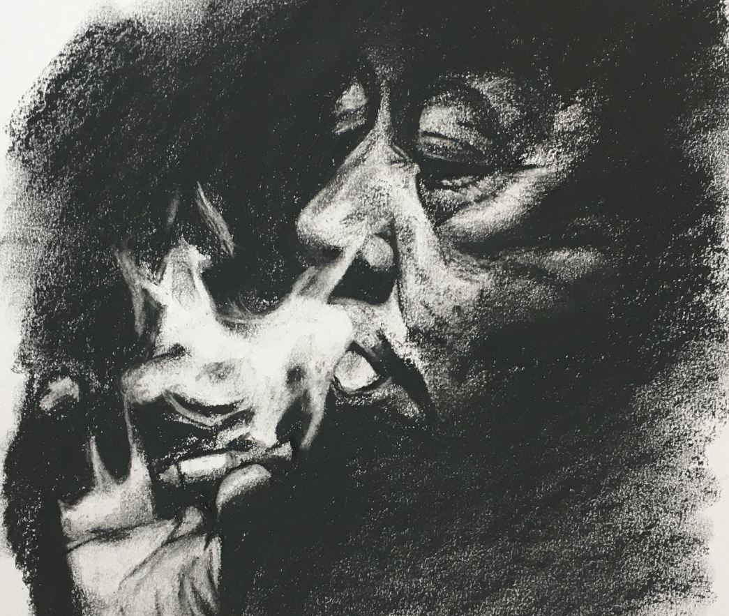 how to draw smoke with charcoal